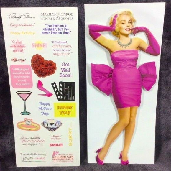 Party Supplies | Marilyn Monroe Quotable Notables Blank Die Cut ...